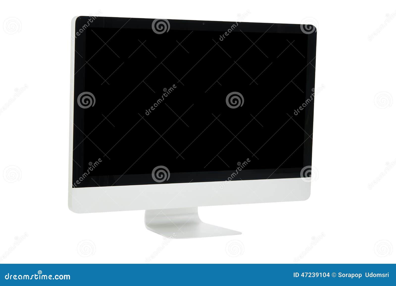 Monitor De Computadora Blanco Aislado Foto de archivo - Imagen de video ...