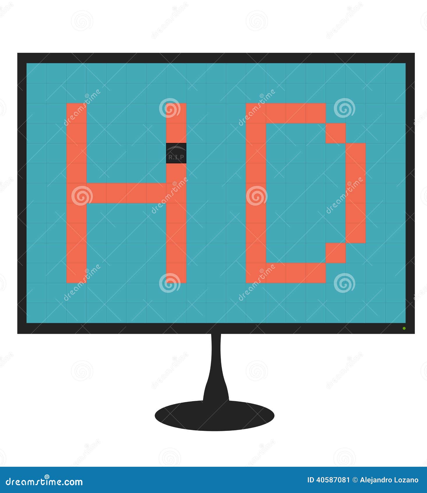 Monitor dead pixel stock vector. Illustration of technology - 40587081