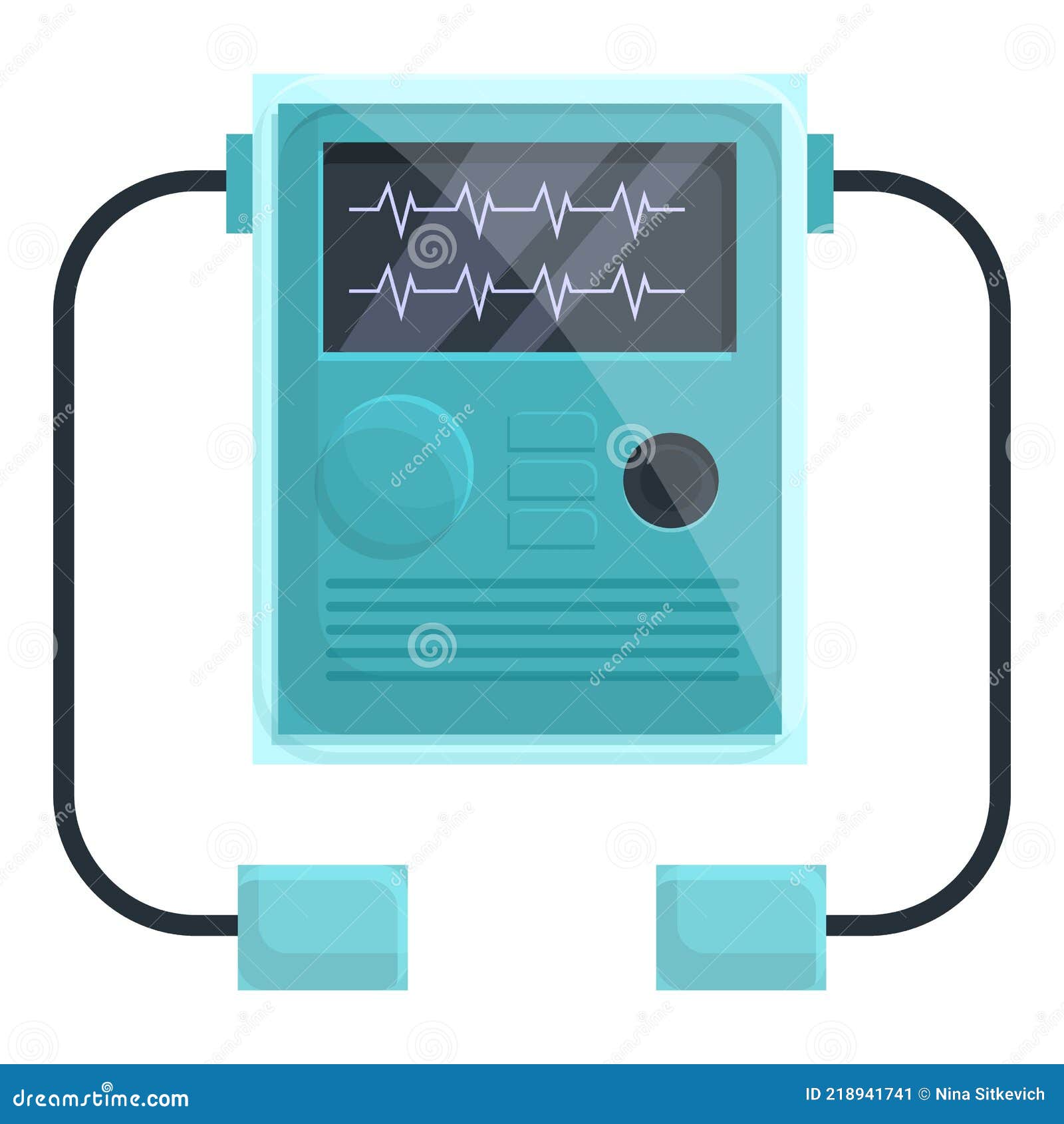 Monitor Defibrillator Icon, Cartoon Style Stock Vector - Illustration ...