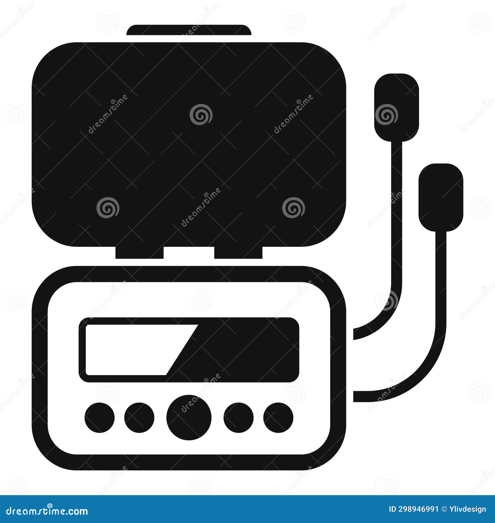 Monitor Defibrillator Icon Simple Vector. First Aid Care Stock ...