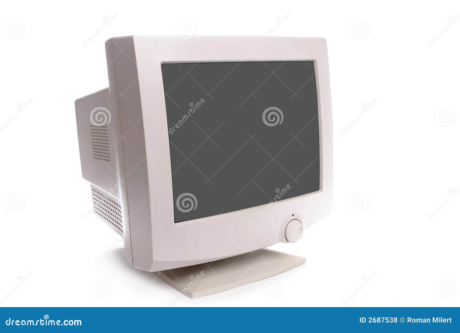 Monitor del CTR foto de archivo. Imagen de blanco, escritorio - 2687538