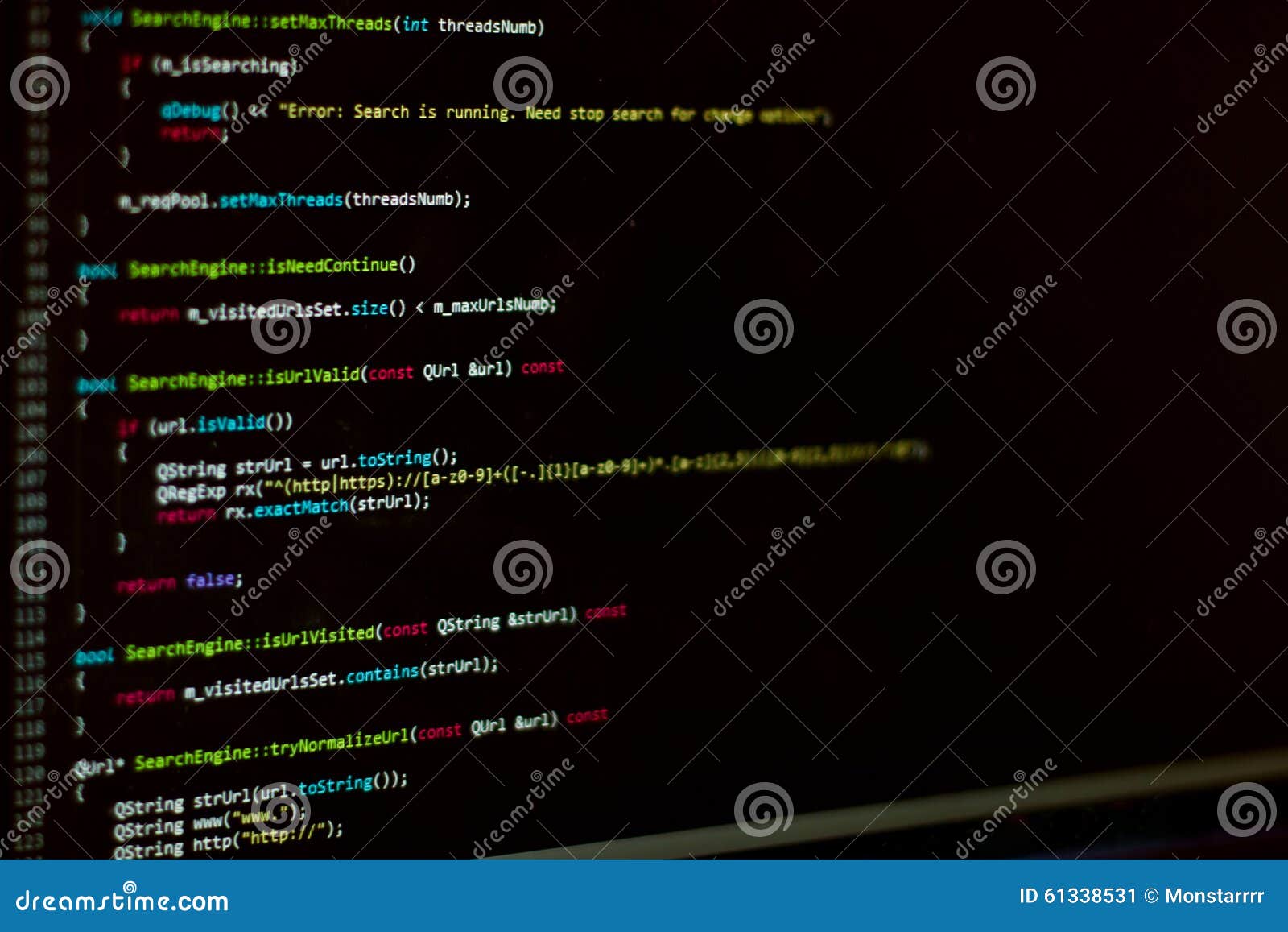 Monitor Del Desarrollador De Las TIC Imagen de archivo - Imagen de ...