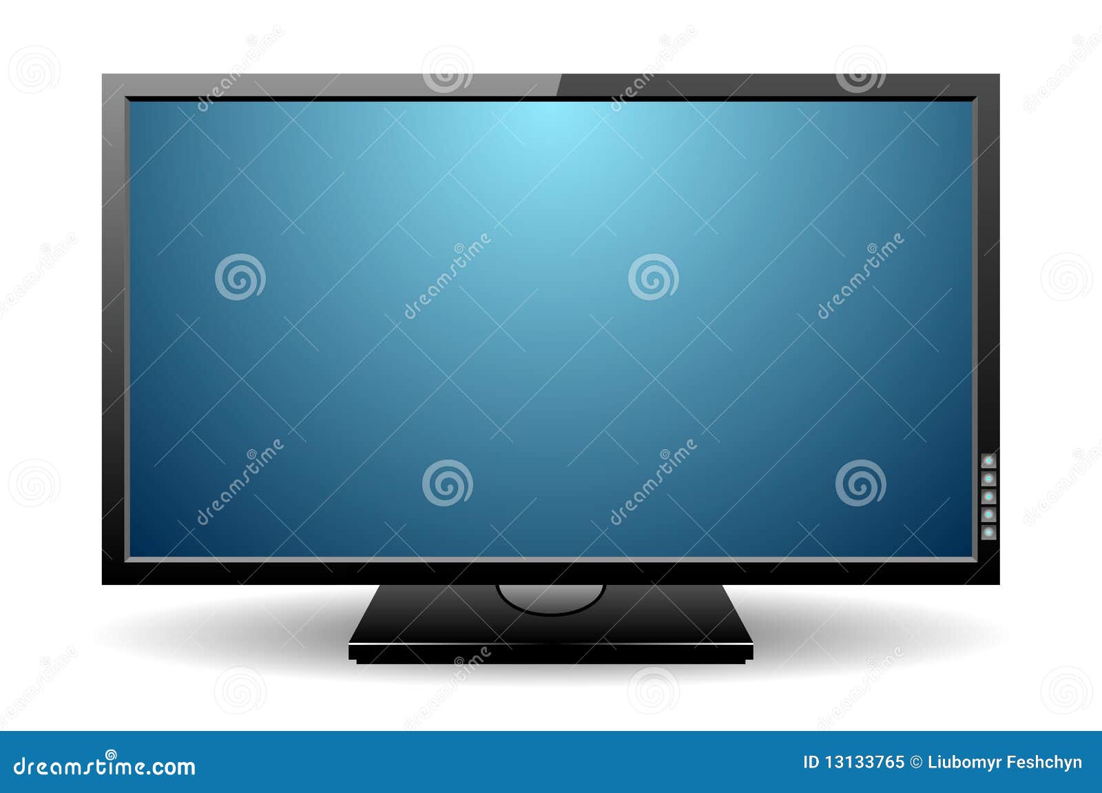 Monitor del LCD ilustración del vector. Ilustración de pantalla - 13133765