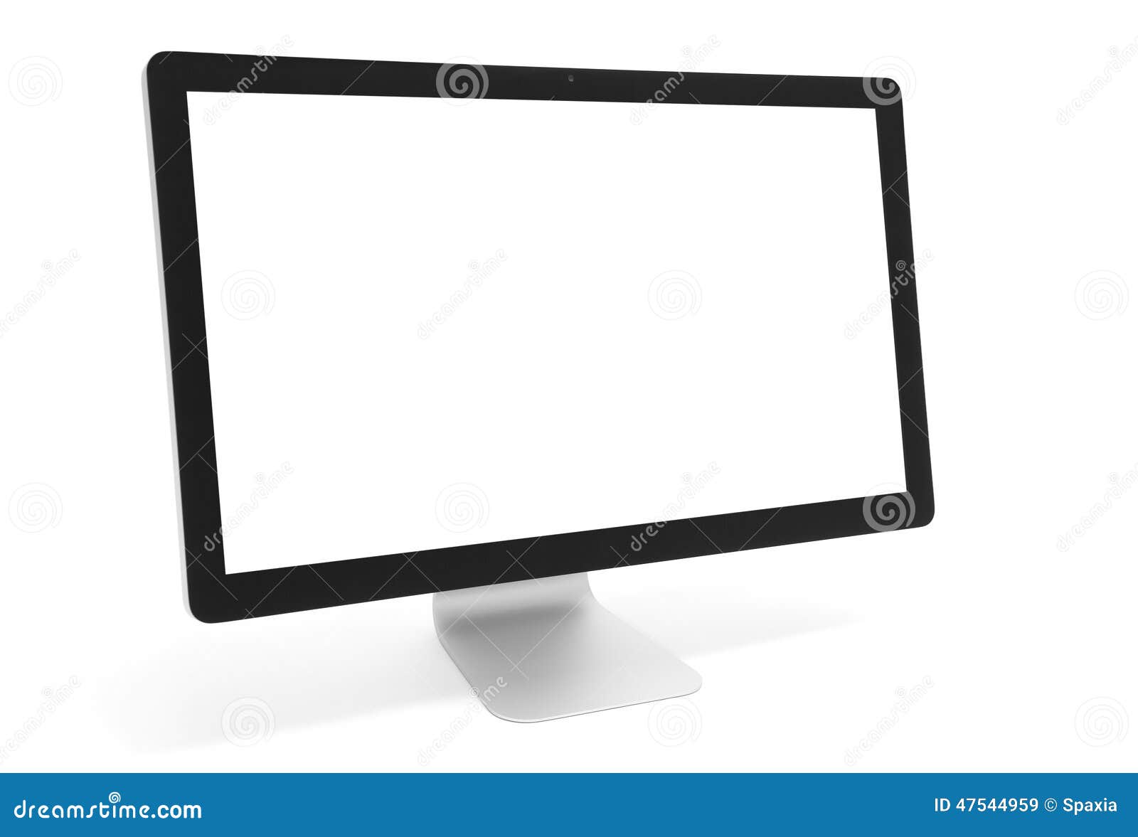 Monitor Del Ordenador Con La Pantalla En Blanco Imagen de archivo ...