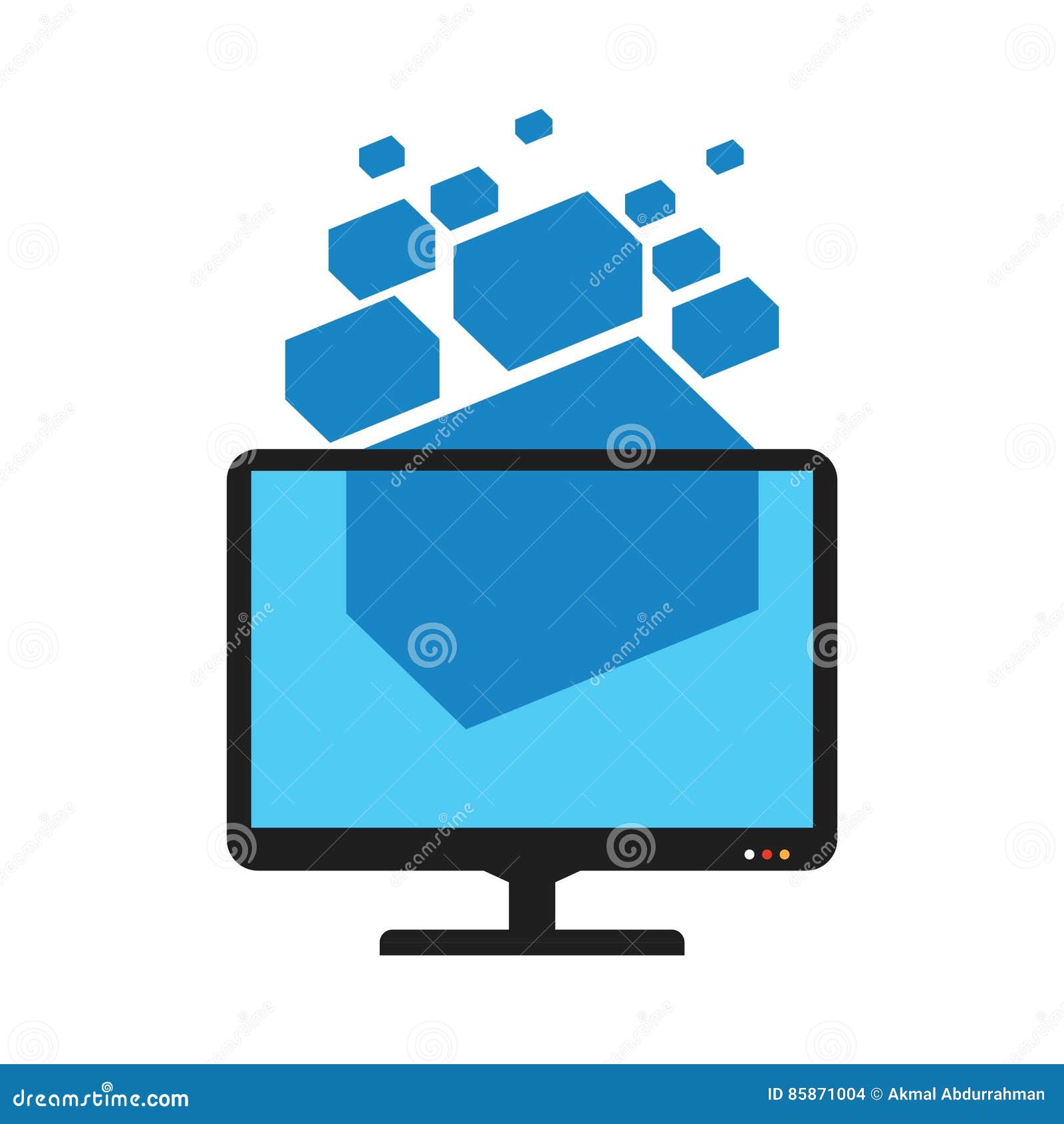 Monitor stock illustration. Illustration of head, quality - 85871004