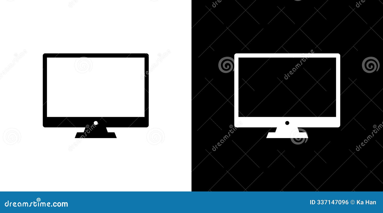 Monitor Desktop Computer Icon in Generic Style. PC Screen Sign Symbol ...