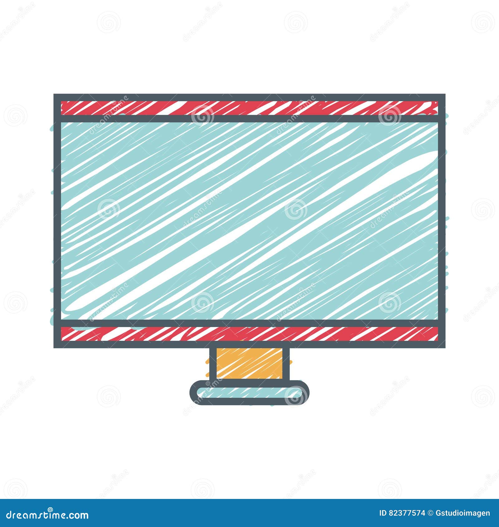 Monitor Desktop Computer Icon Stock Illustration - Illustration of ...