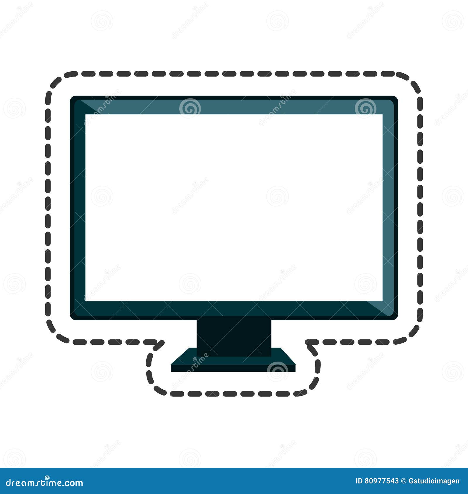 Monitor Desktop Computer Icon Stock Vector - Illustration of technology ...
