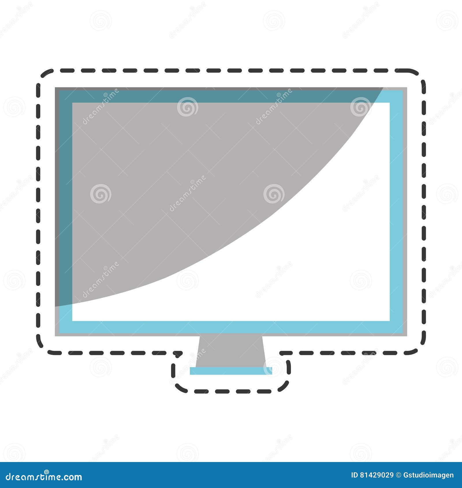 Monitor Desktop Computer Icon Stock Vector - Illustration of object ...