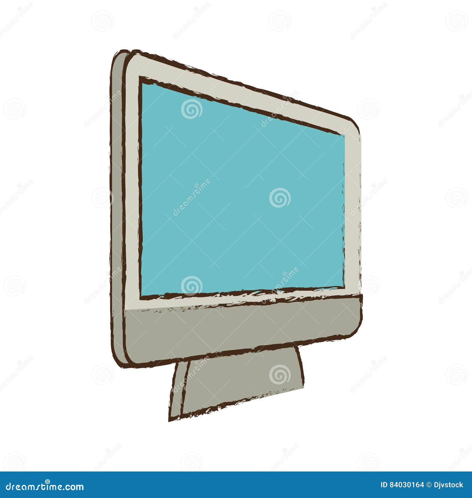 Monitor Device Technology Electronic Sketch Stock Illustration ...