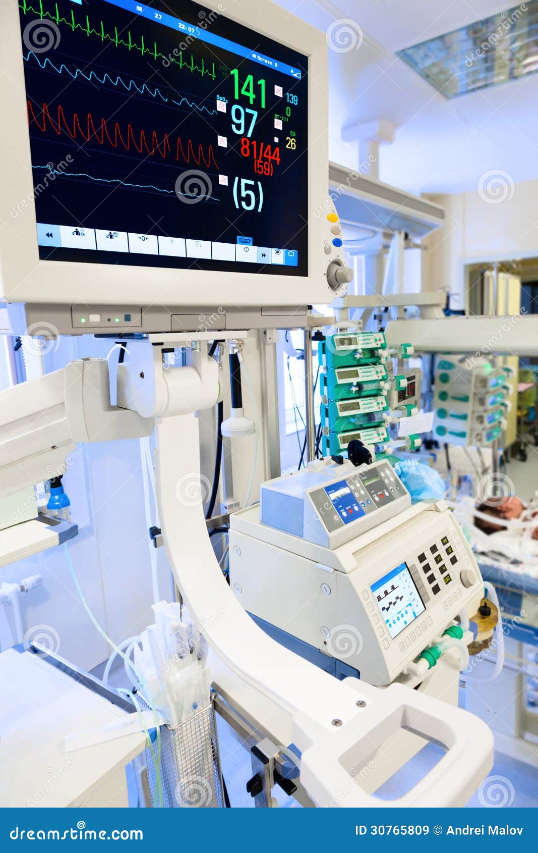 Monitor Di ECG in ICU Neonatale Immagine Stock - Immagine di video ...