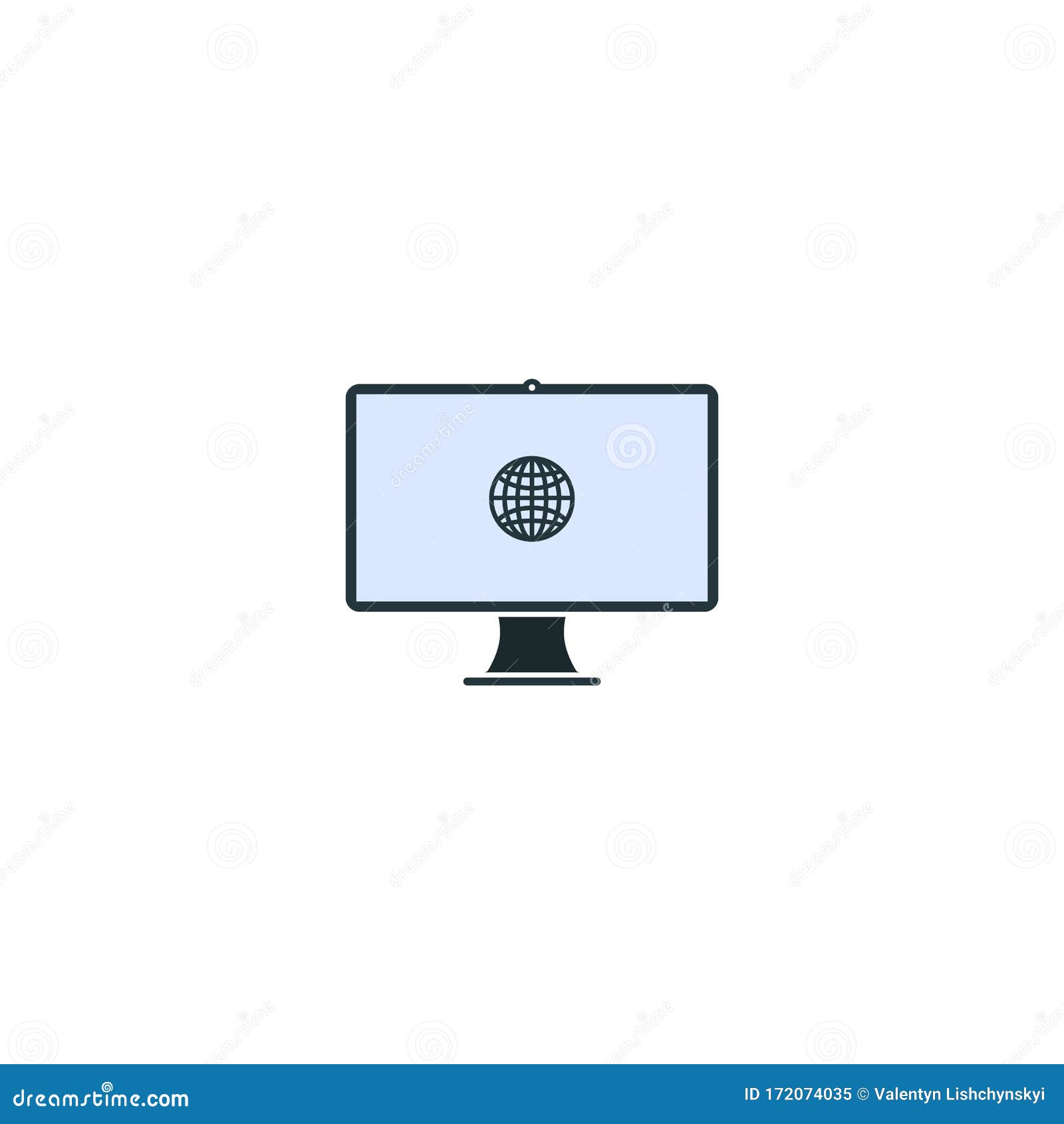 Monitor Display Computer Device. Vector Symbol Modern Style EPS10 Stock ...