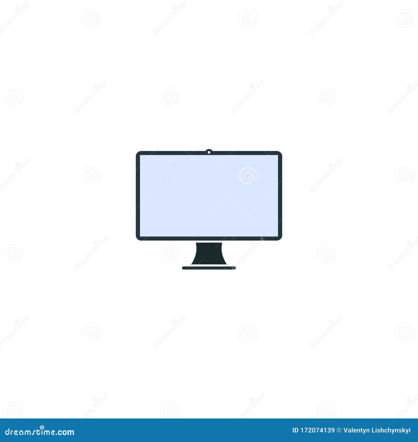 Monitor Display Computer Device. Vector Symbol Modern Style EPS10 Stock ...