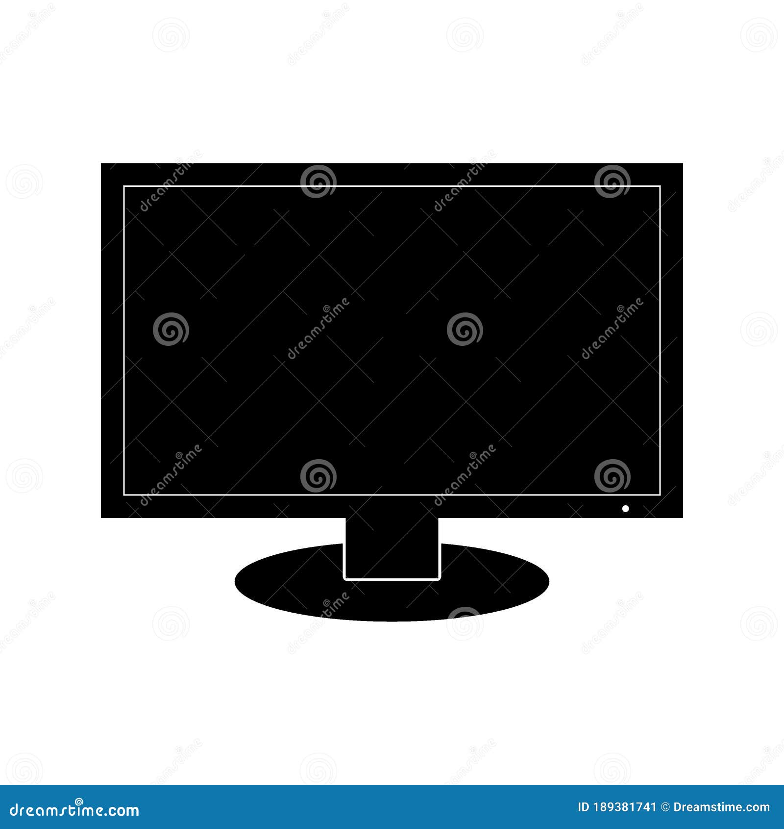 Monitor Display Icon Isolated White Stock Vector - Illustration of ...