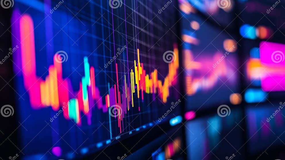 A Monitor Displays a Complex Network Monitoring Interface with Live ...