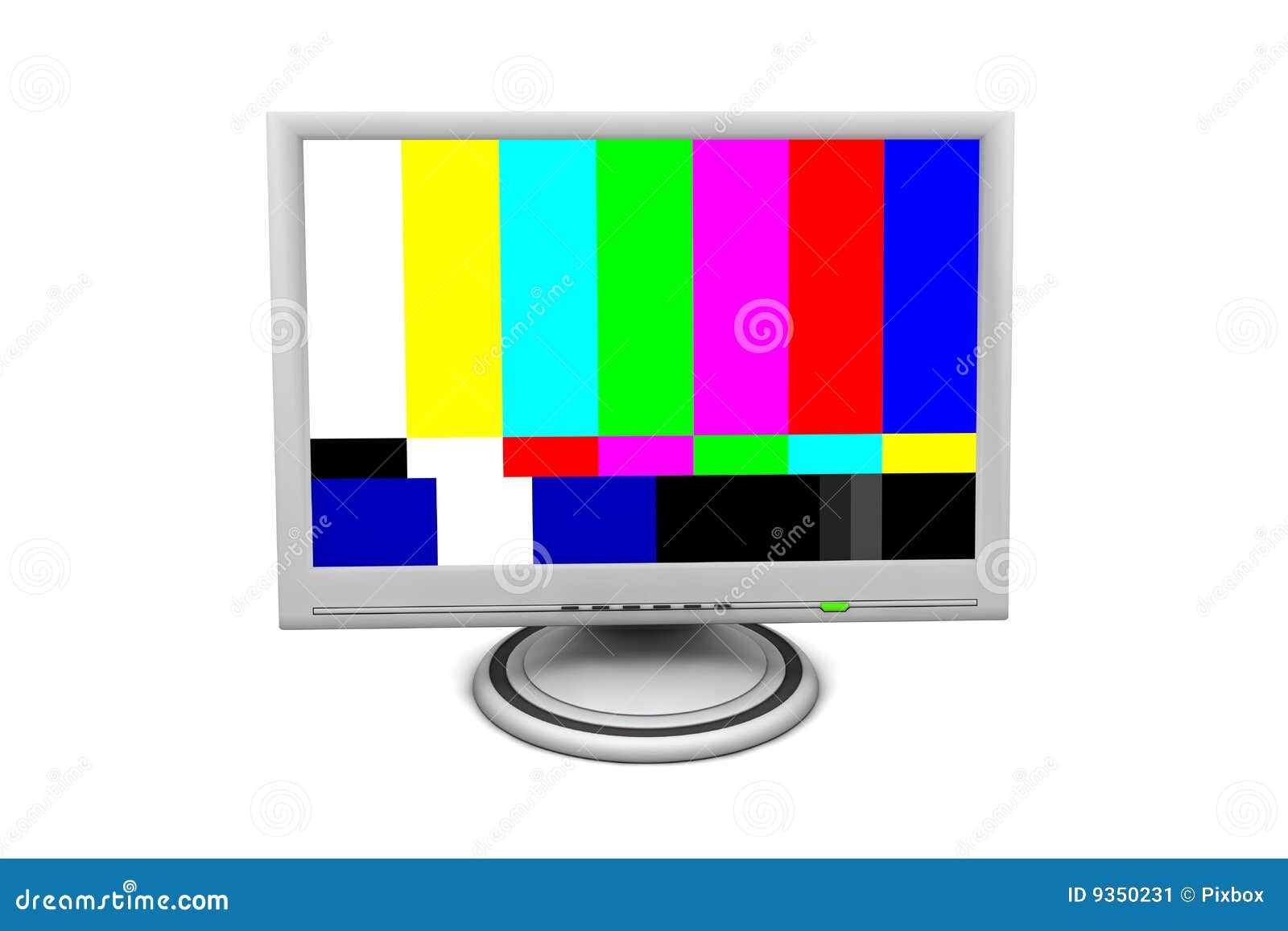 Monitor Do écran Plano Do LCD Com Teste Padrão De Teste Imagem de Stock ...