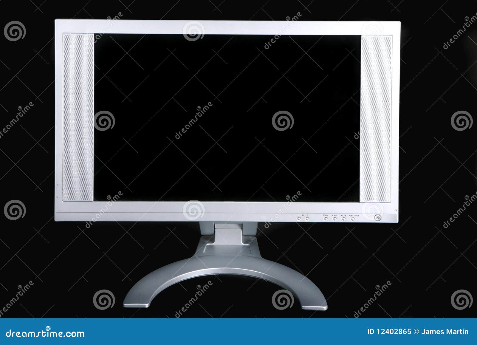 Monitor Do Computador Com Uma Tela Preta Imagem de Stock - Imagem de ...
