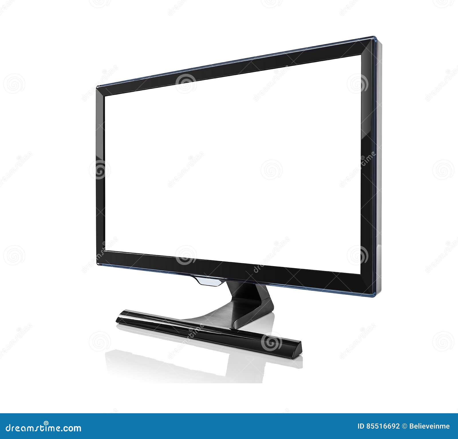Monitor Do Computador Isolado No Fundo Branco Foto de Stock - Imagem de ...