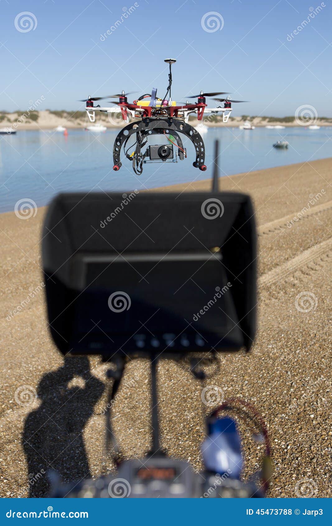 Monitor drone stock photo. Image of propeller, recording - 45473788