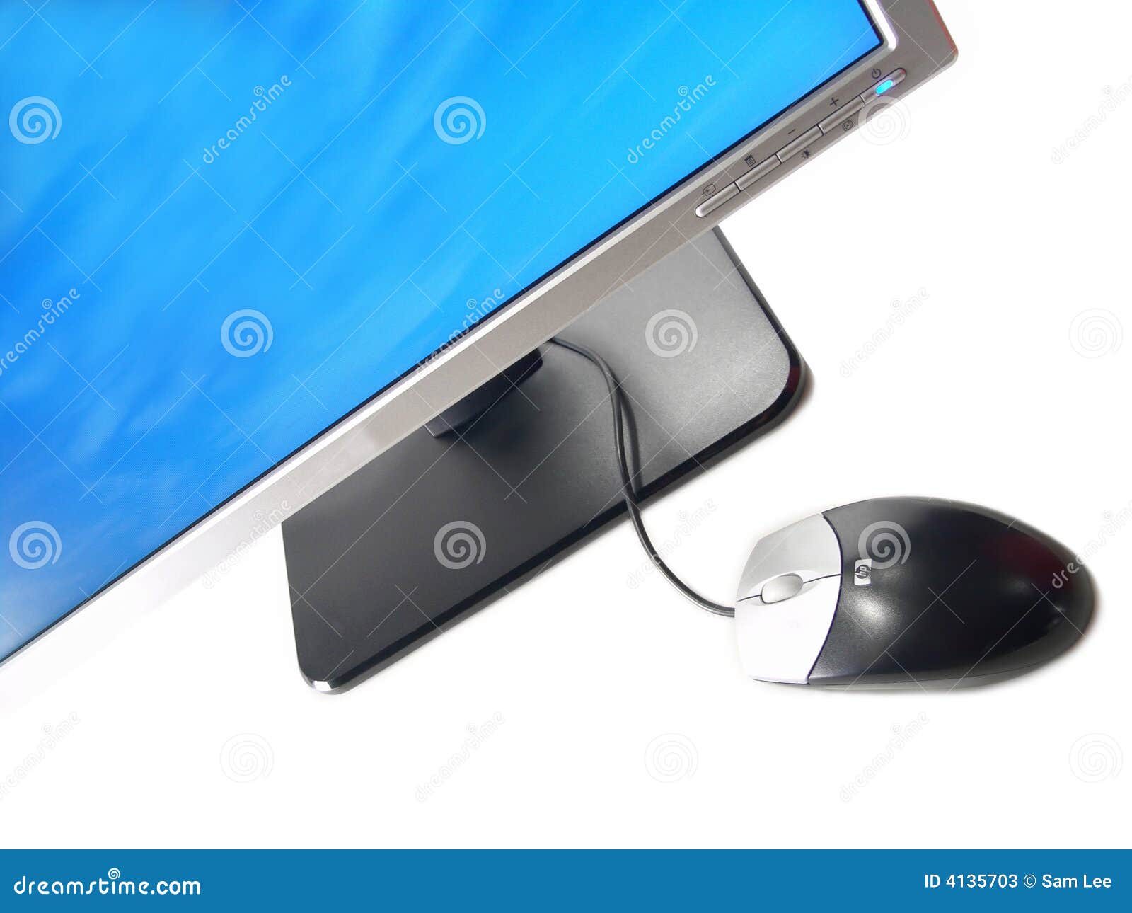 Monitor E Rato Do Computador Do LCD Da Tela Larga Imagem de Stock ...