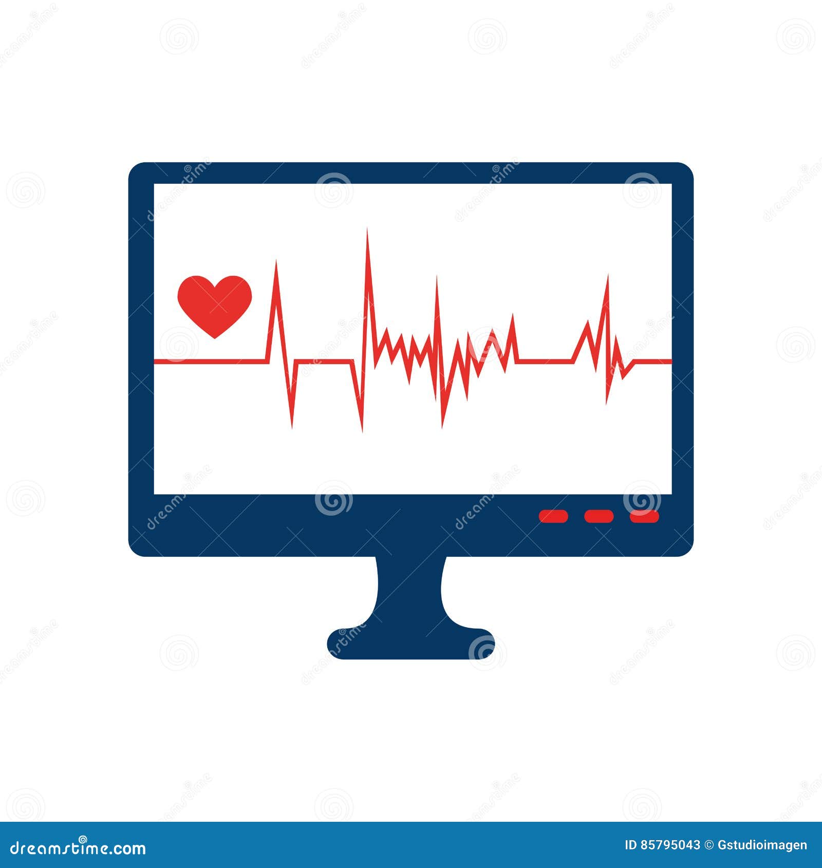 Monitor ekg graphic icon stock vector. Illustration of cardiogram ...
