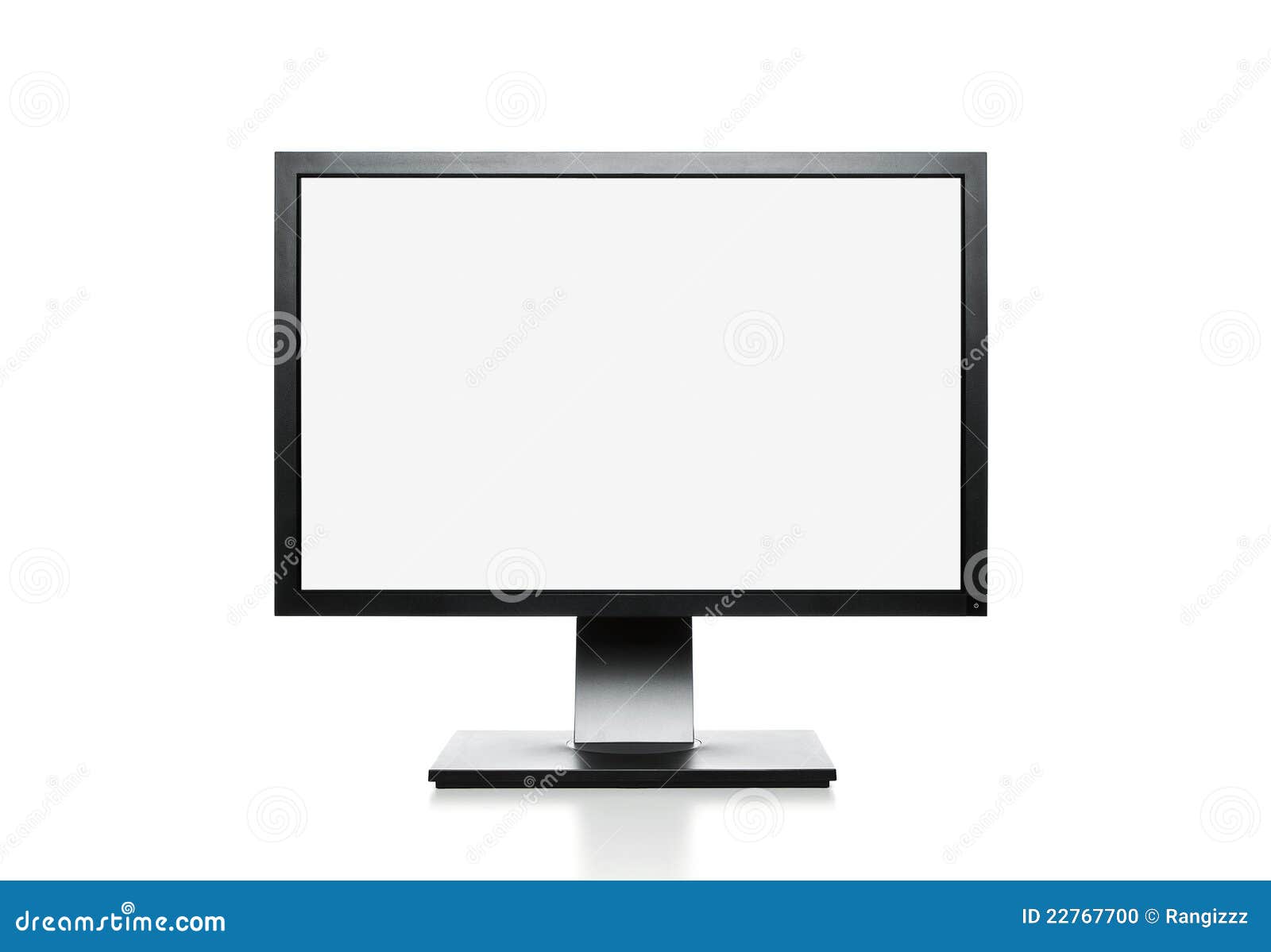 Monitor En Blanco De La PC Con El Camino Foto de archivo - Imagen de ...
