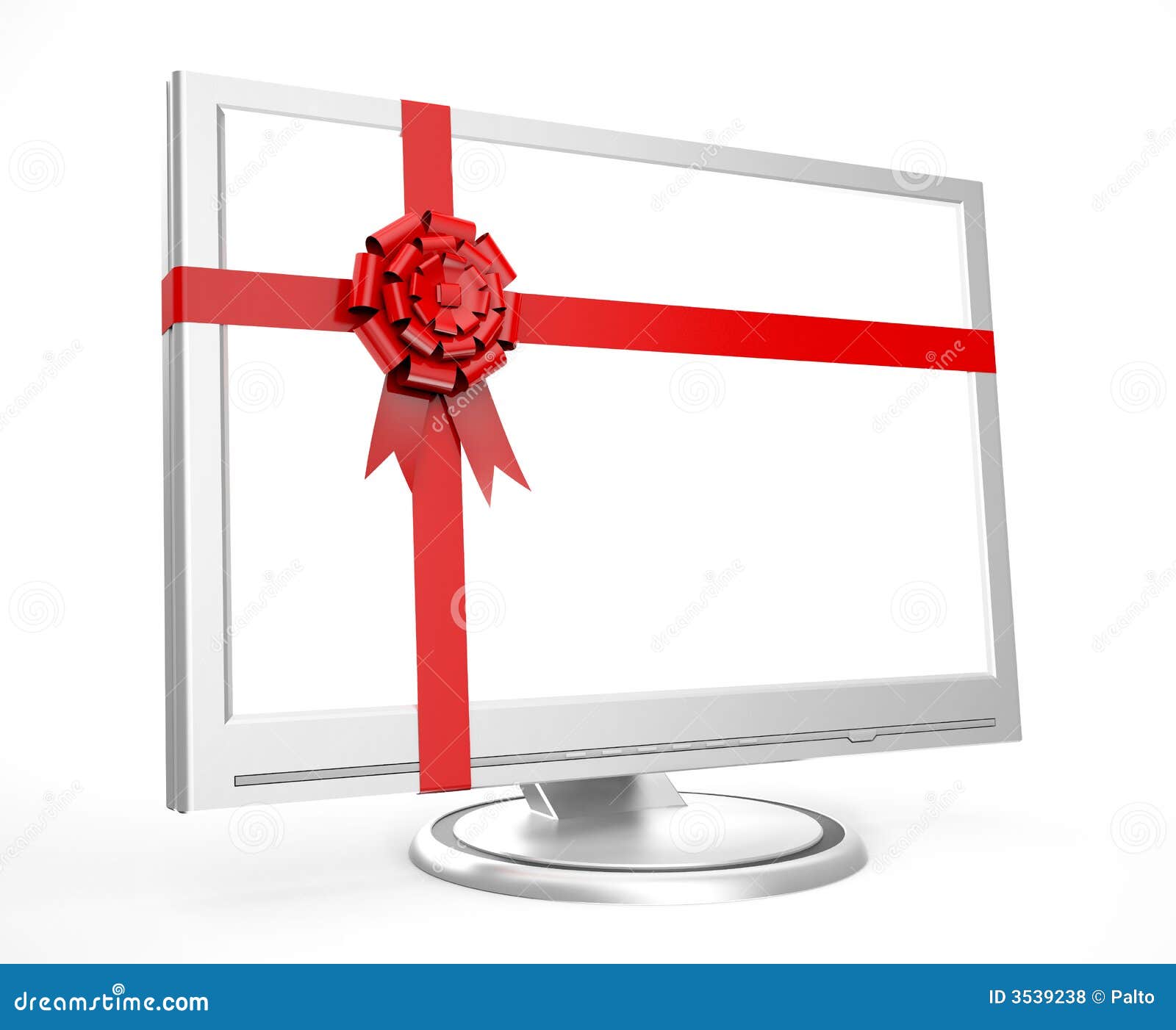 Monitor en un regalo stock de ilustración. Ilustración de negocios ...