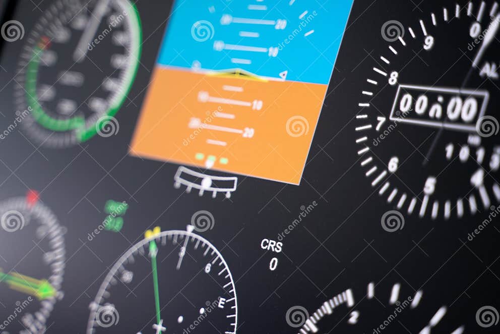 Monitor of the Fighter Aircraft in the Pilot Training Stock Photo ...