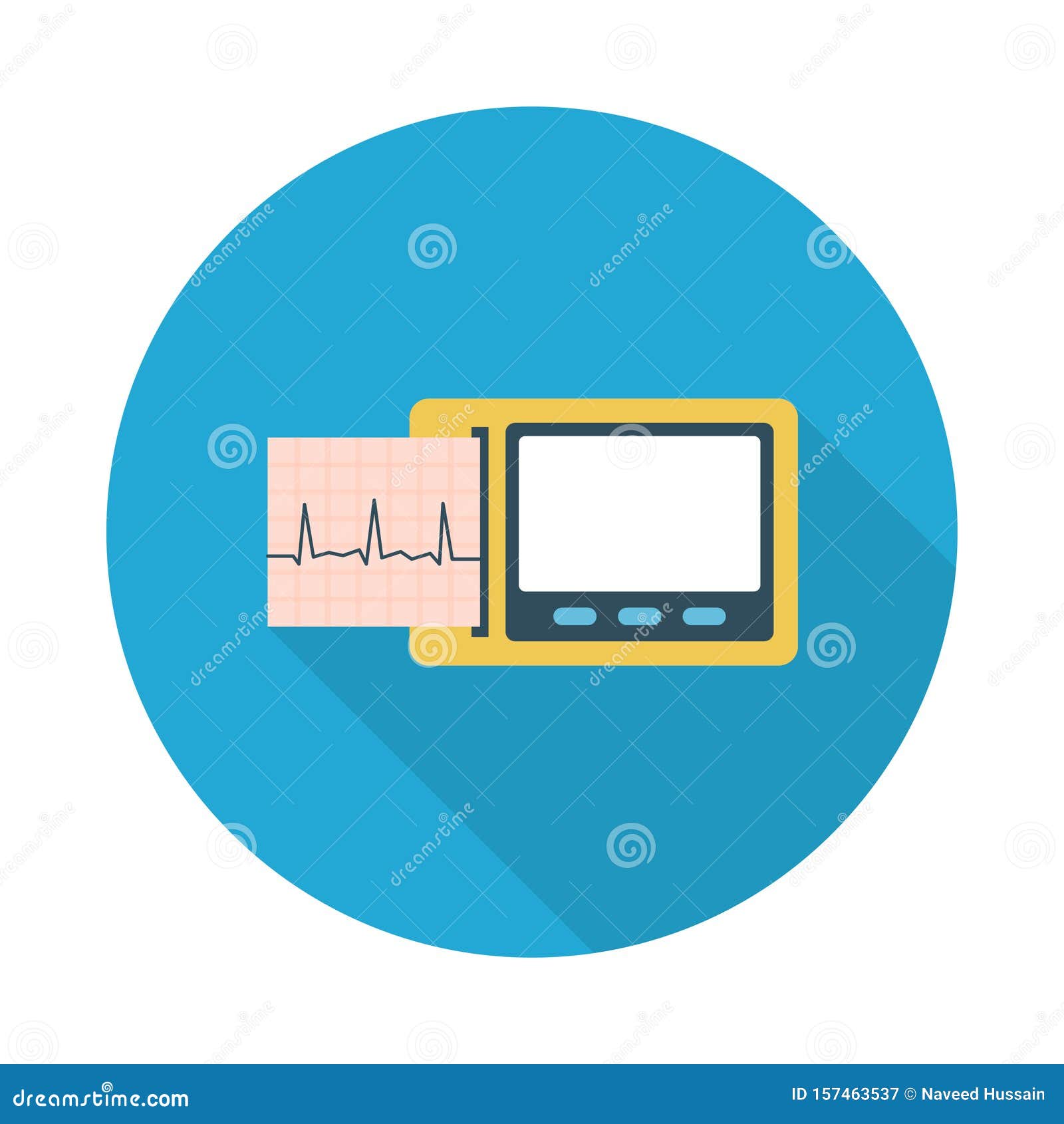 Monitor flat vector icon stock vector. Illustration of holter - 157463537