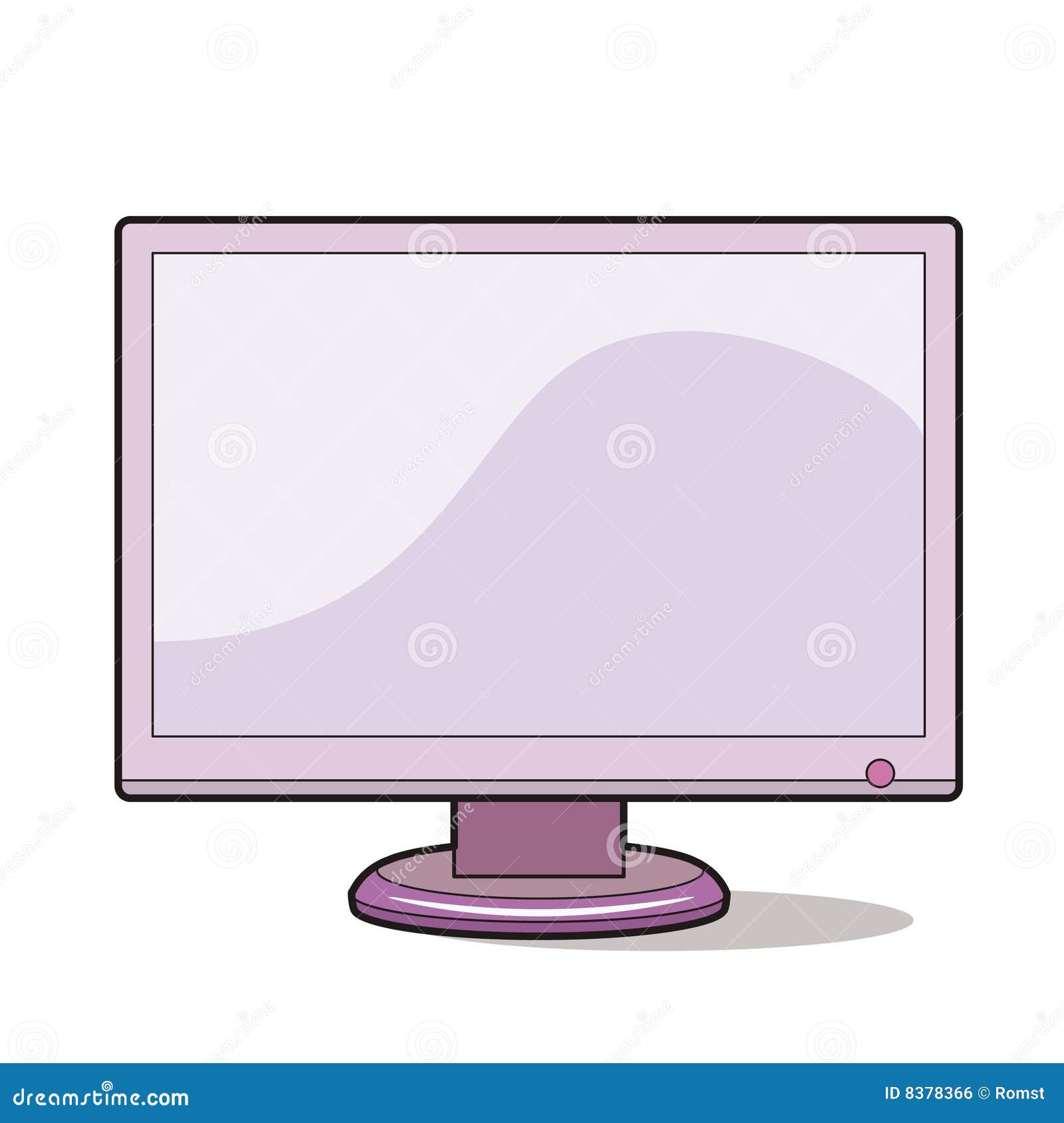 Monitor front stock vector. Illustration of ultra, desktop - 8378366