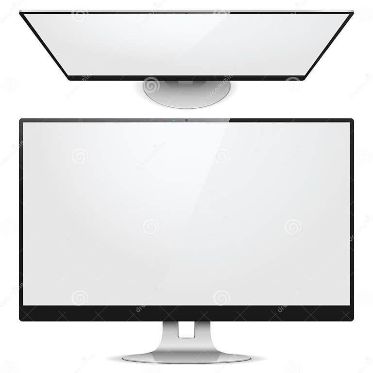Monitor Front View Del Vector Ilustración del Vector - Ilustración de ...