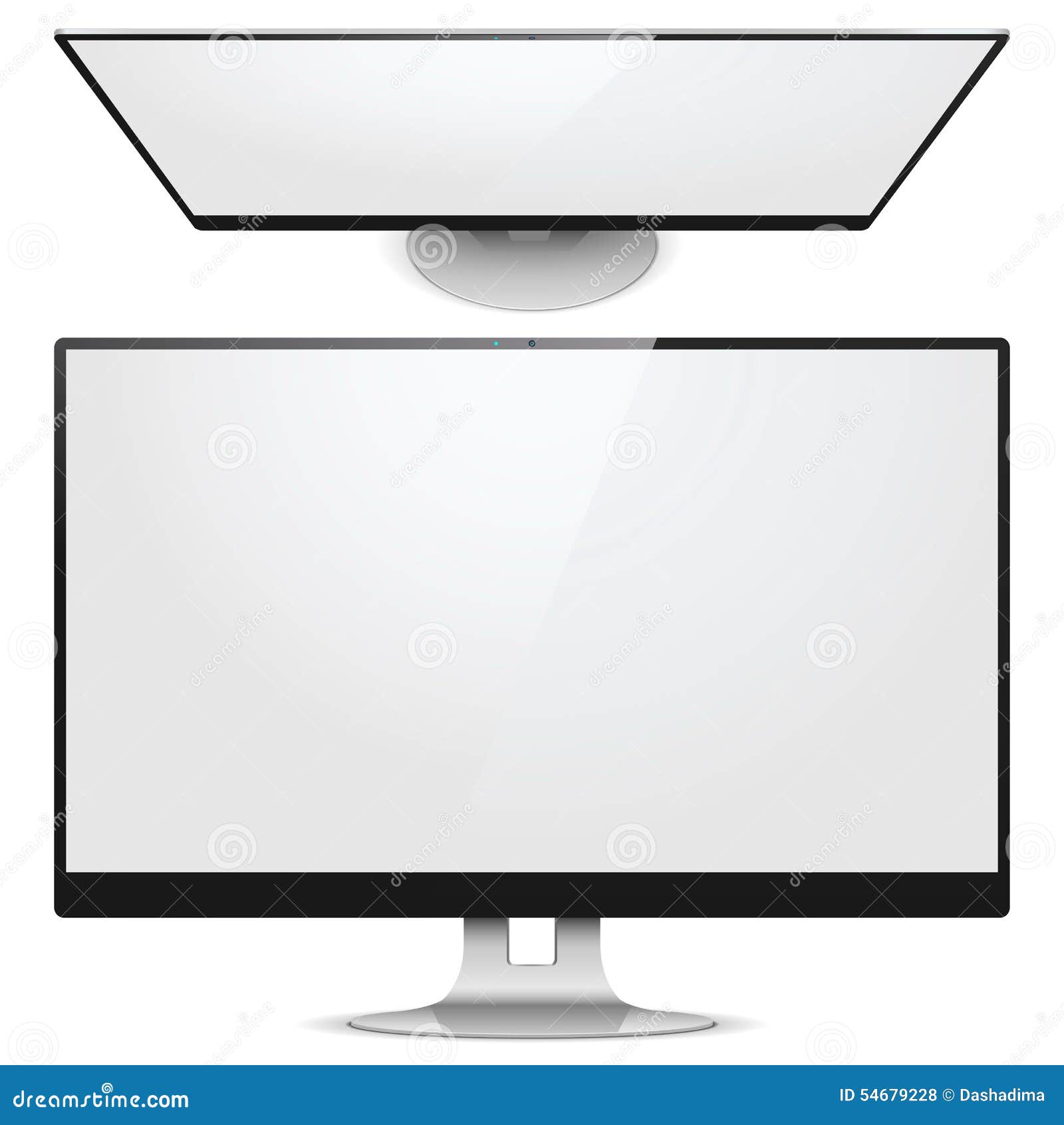 Monitor Front View Do Vetor Ilustração do Vetor - Ilustração de desktop ...