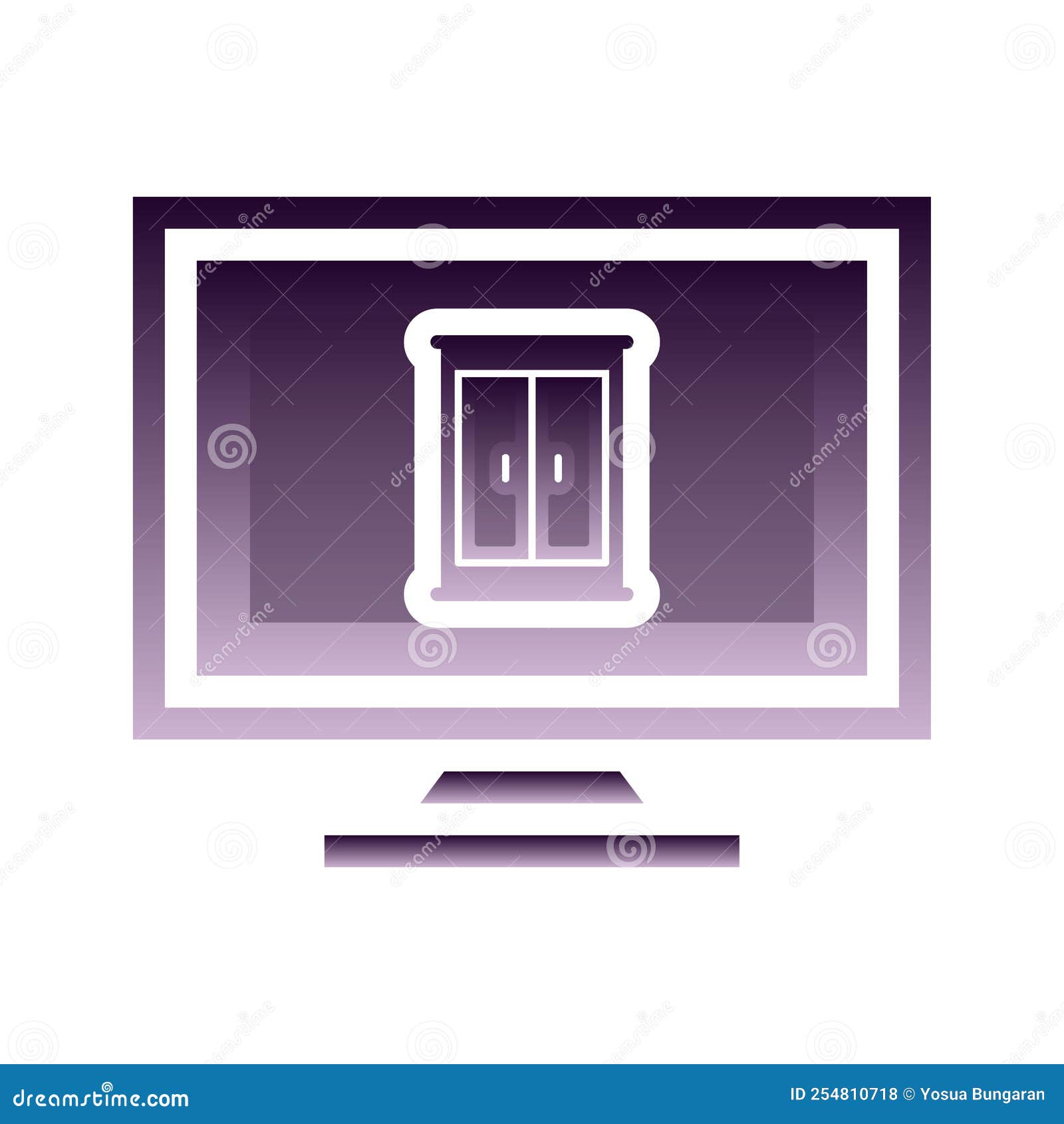 Monitor Furniture Logo Gradient Design Template Icon Element Stock ...