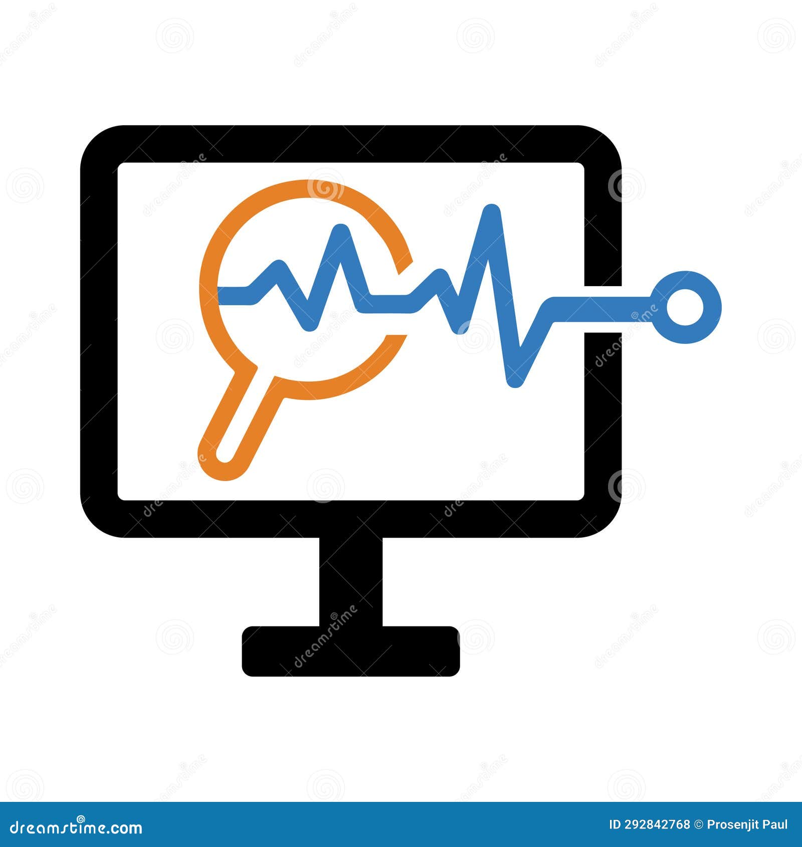 Monitor, Graph, Chart, Business Statistics Icon Stock Vector ...