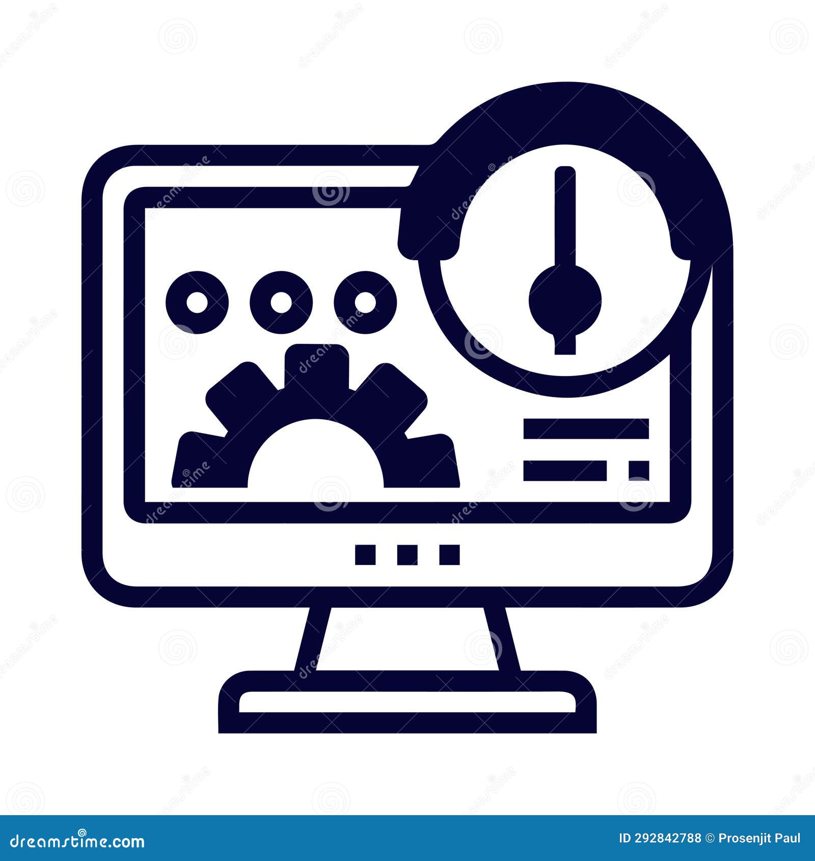 Monitor, Graph, Chart, Business Statistics Icon Stock Vector ...