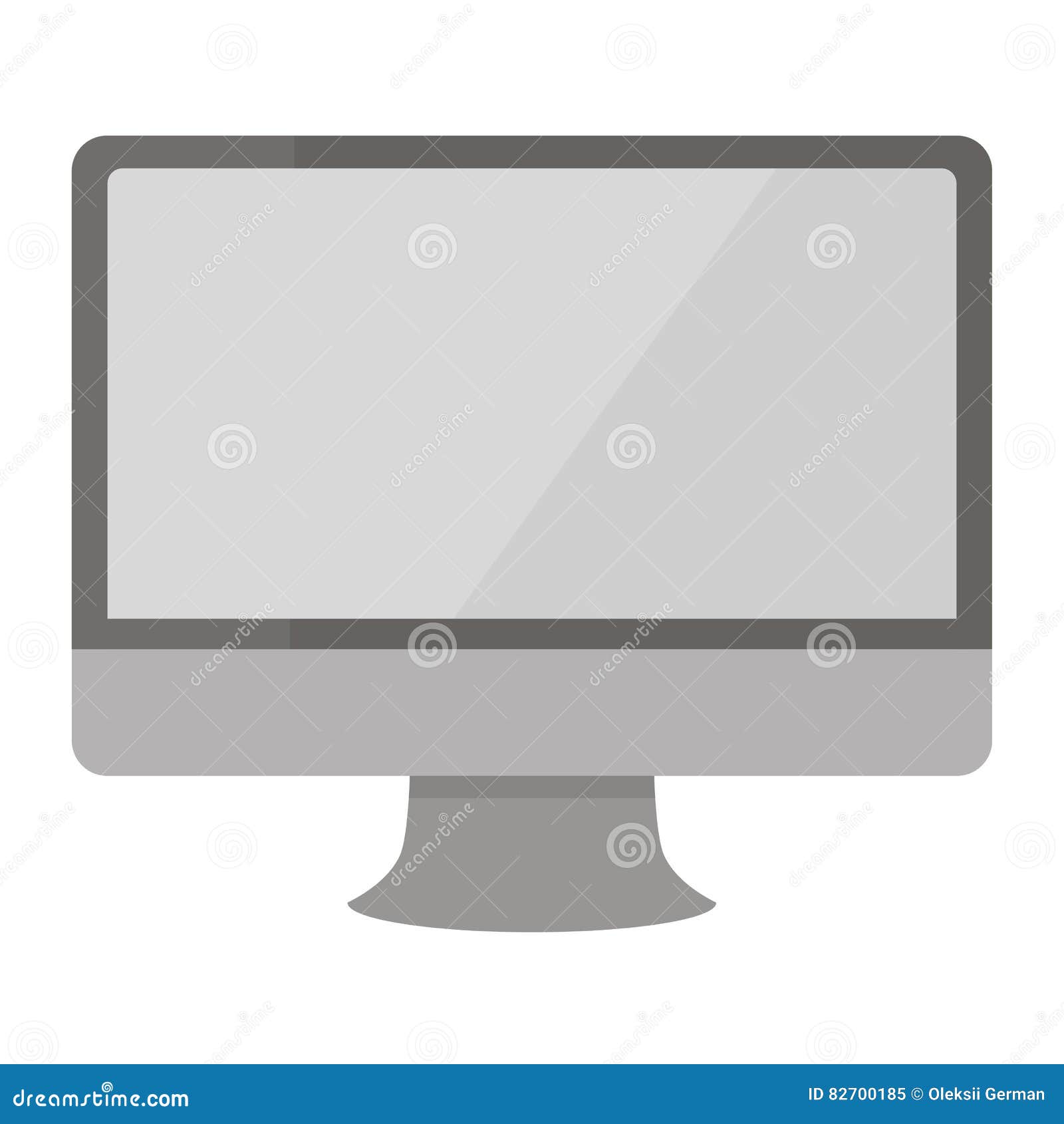 Monitor gray stock illustration. Illustration of object - 82700185