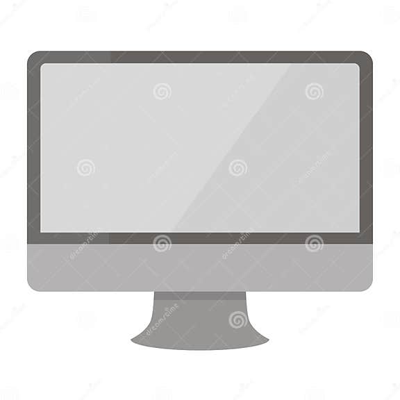 Monitor gray stock illustration. Illustration of object - 82700185