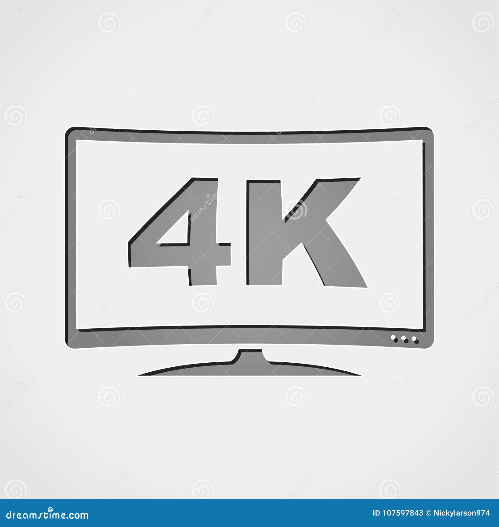 Monitor grey icon stock vector. Illustration of smart - 107597843