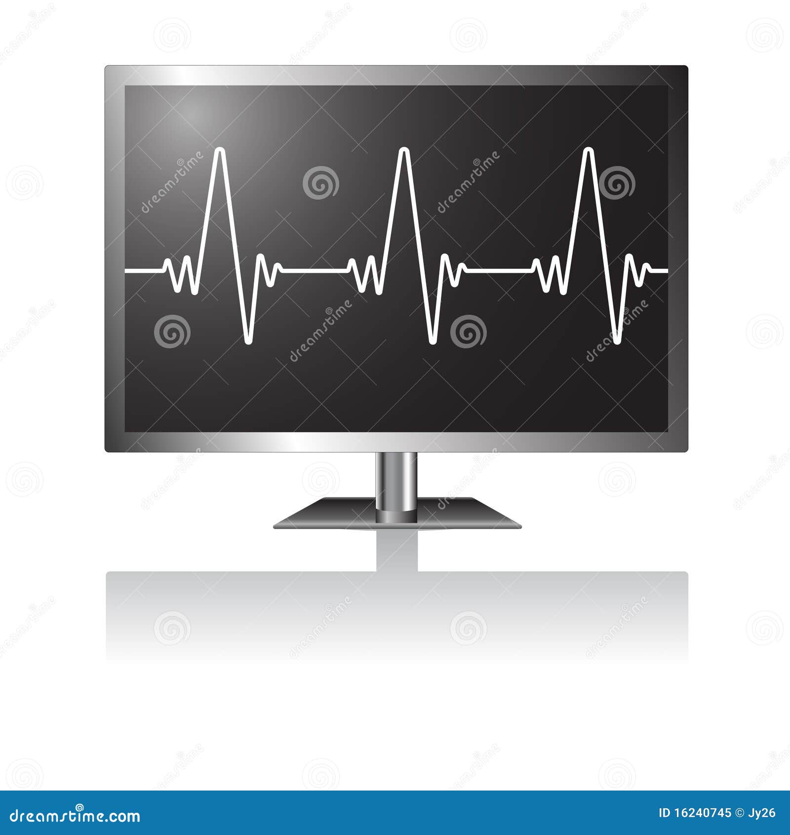 Monitor With Heartbeat Symbol Cartoon Vector | CartoonDealer.com #16240745