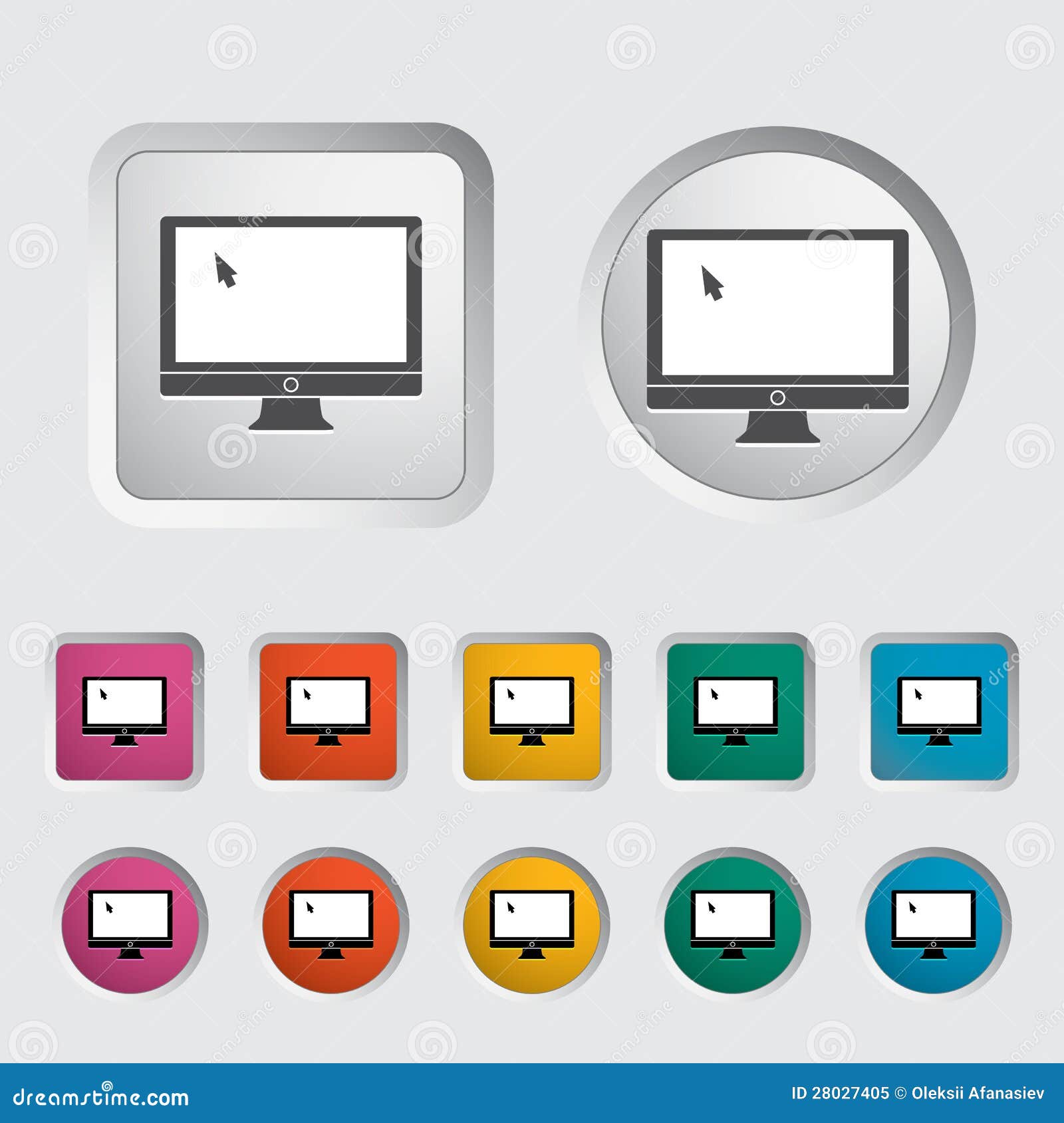 Monitor icon. stock vector. Illustration of design, screen - 28027405