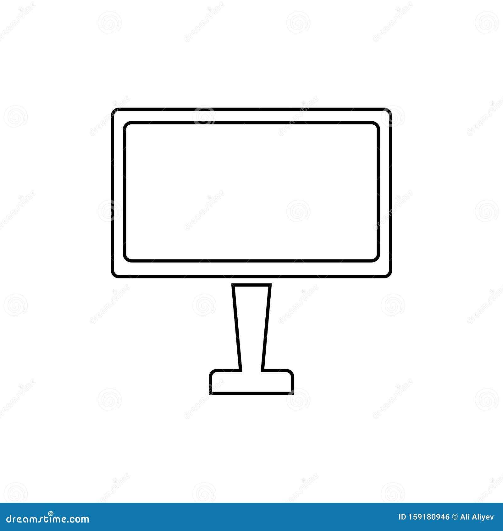 Monitor Icon. Computer Display Symbol Stock Illustration - Illustration ...