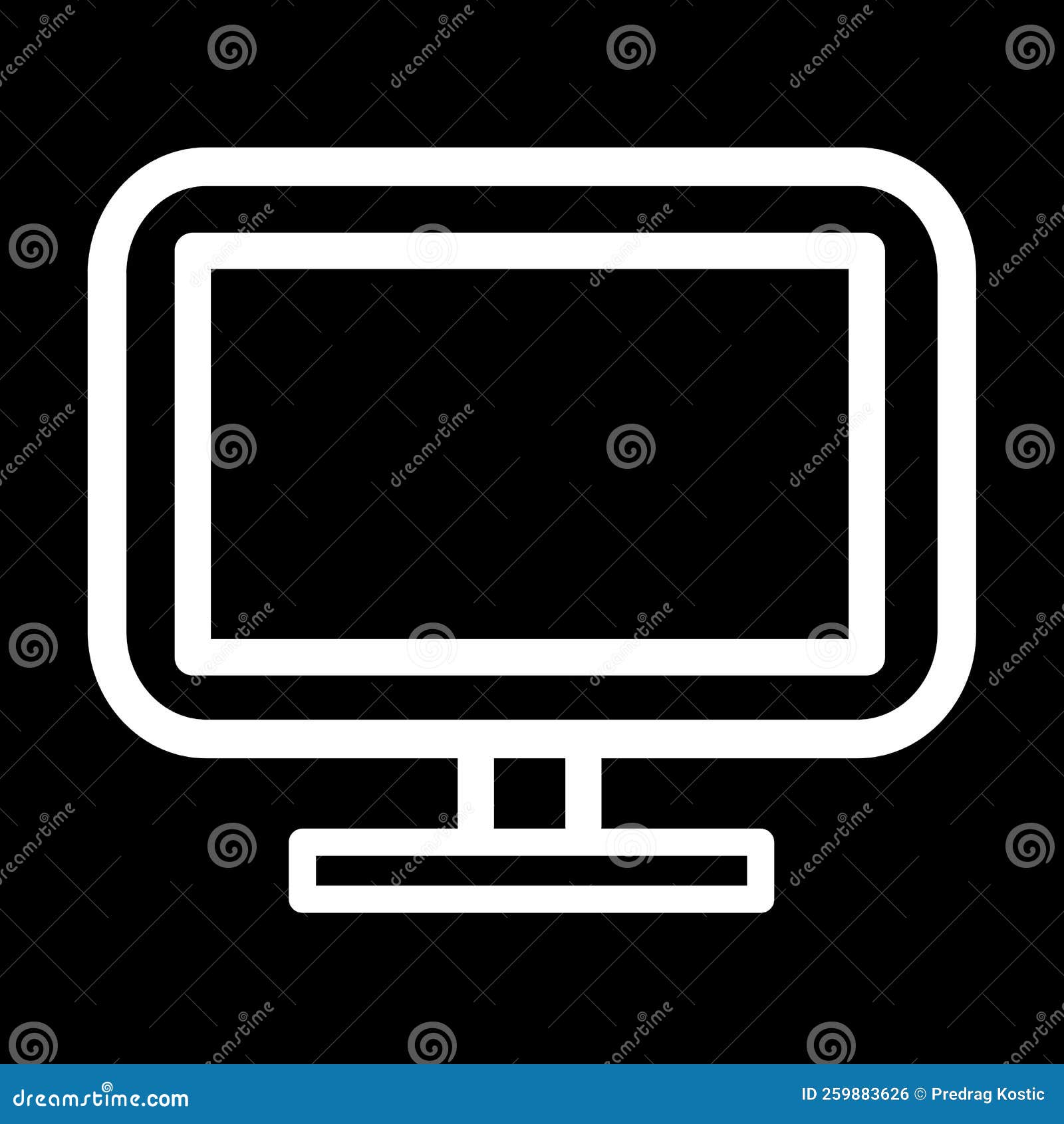 Monitor icon stock illustration. Illustration of multimedia - 259883626