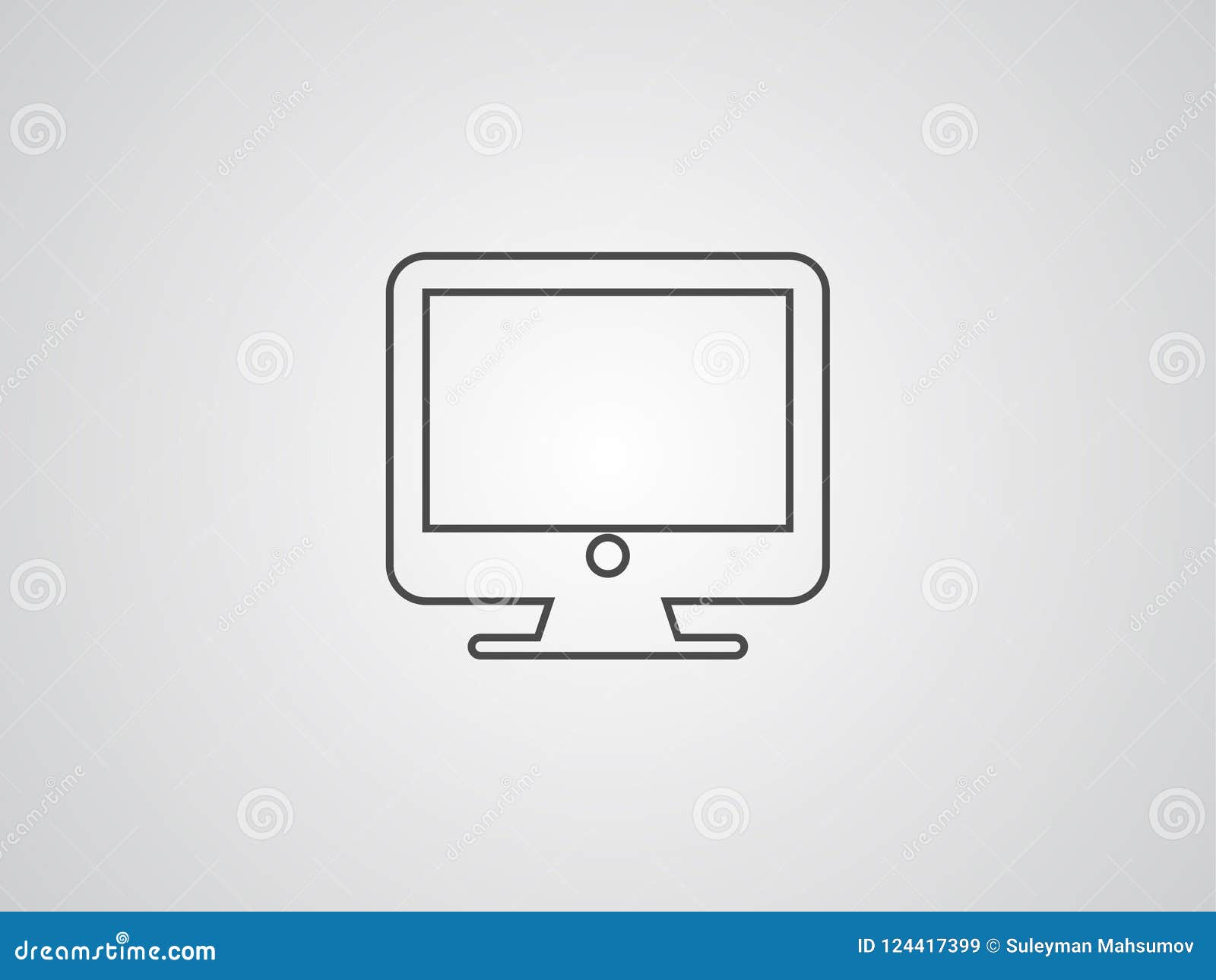 Monitor Vector Icon Sign Symbol Stock Vector - Illustration of monitor ...