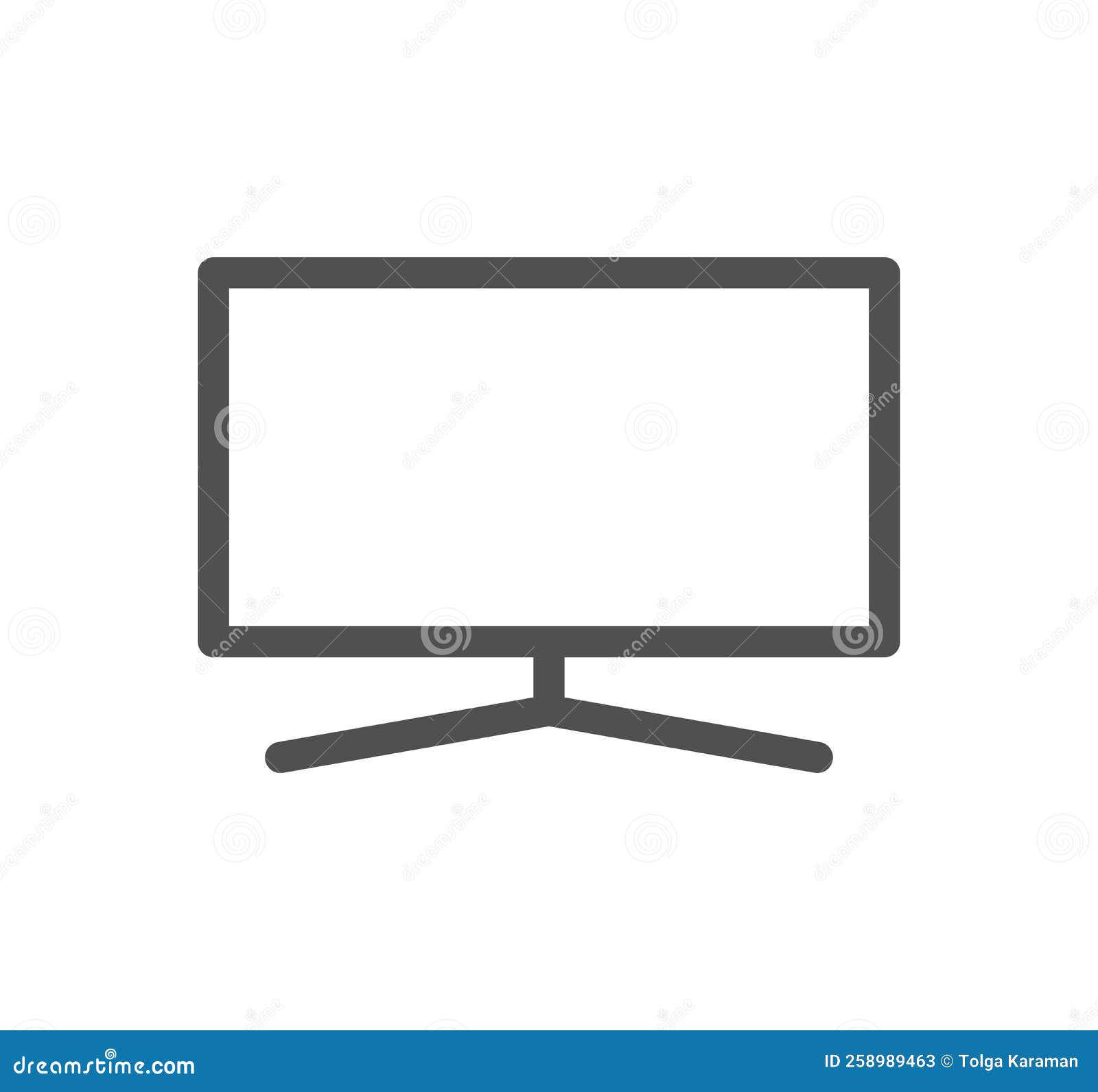 Monitor icon. stock vector. Illustration of arrow, monitor - 258989463