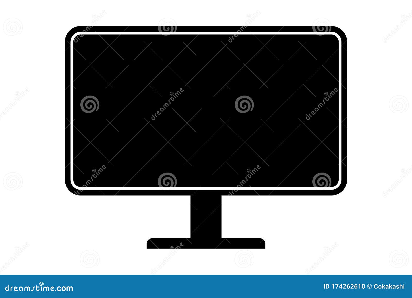 Monitor Icon Simple Design Vector. Stock Vector - Illustration of icon ...
