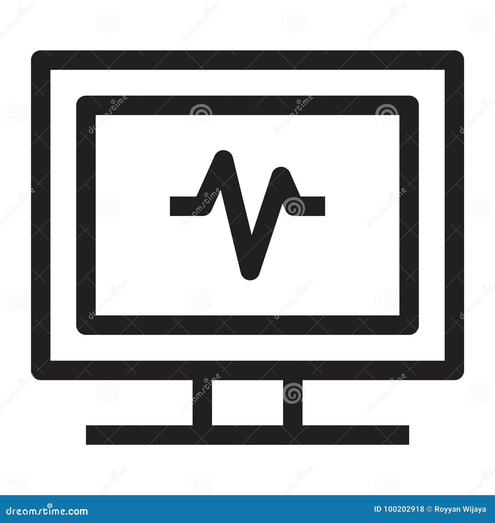 Monitor health stock vector. Illustration of internet - 100202918