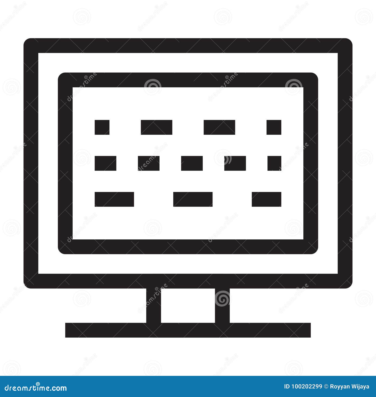 Monitor scan stock vector. Illustration of identity - 100202299