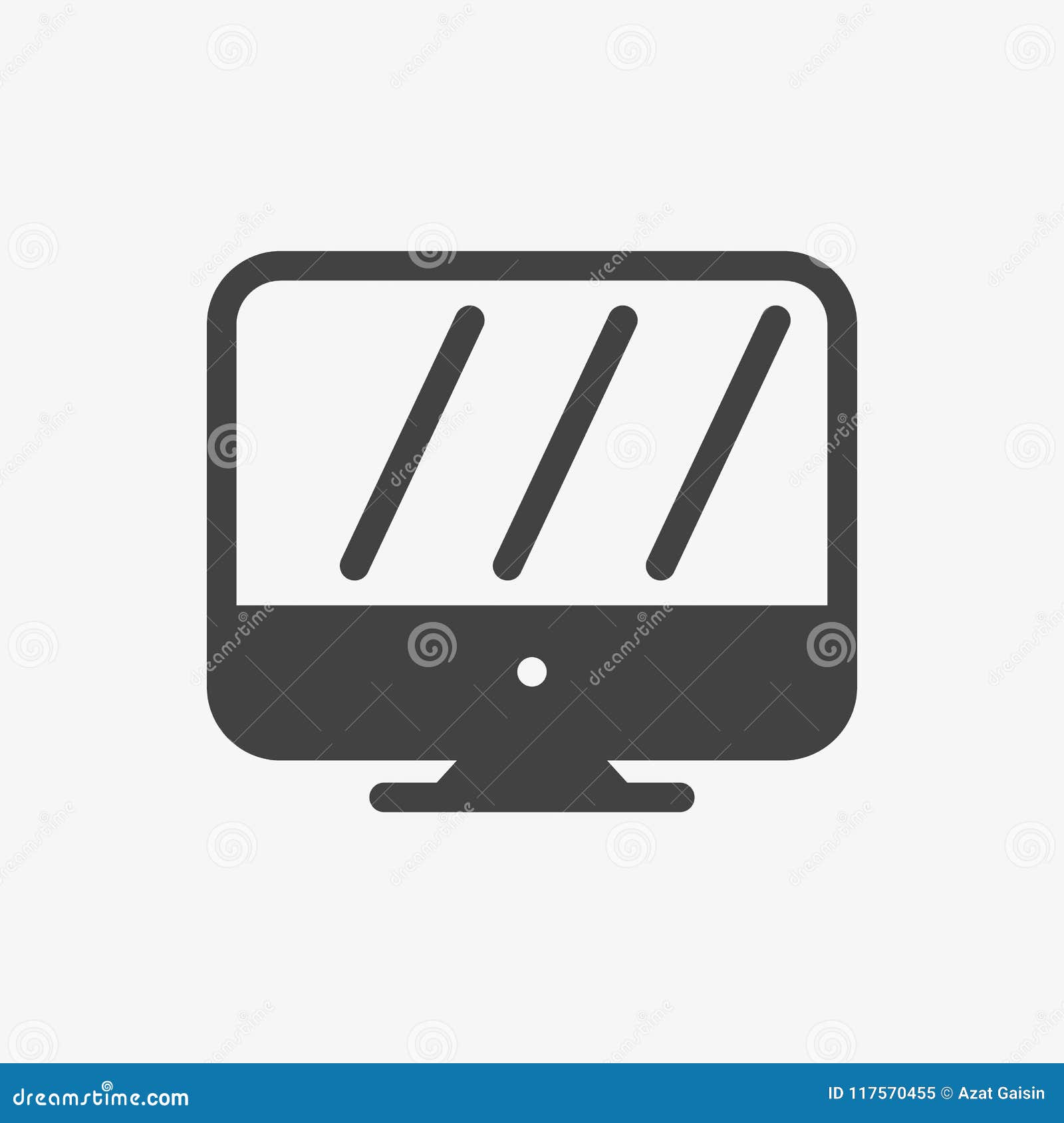 Monitor Icon, Technology Icon. Glyph, Solid Style Stock Vector ...