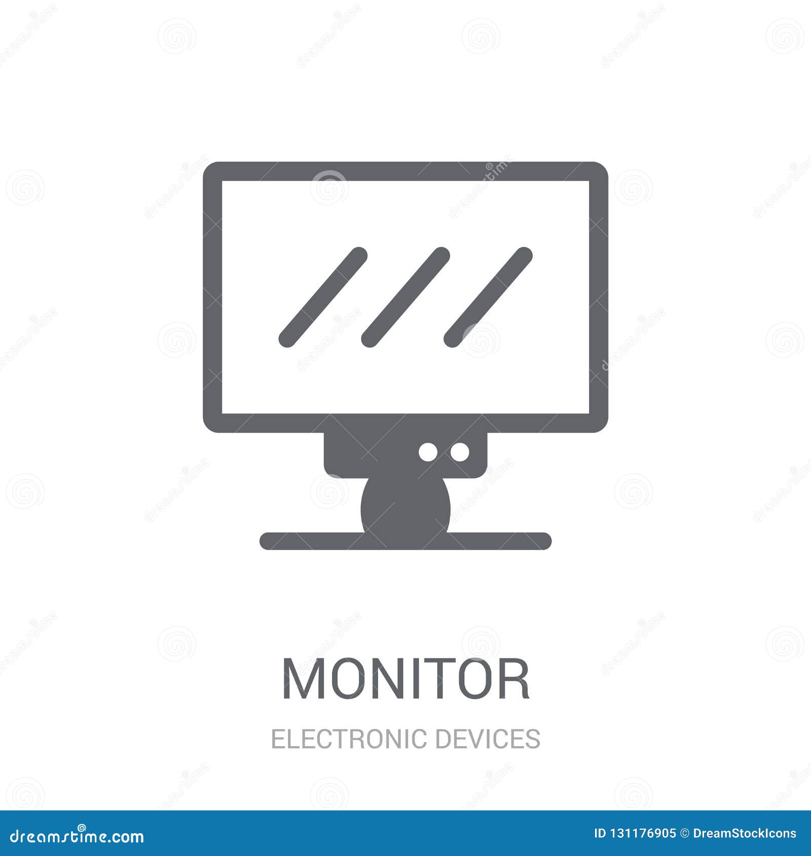 Monitor Icon. Trendy Monitor Logo Concept on White Background Fr Stock ...