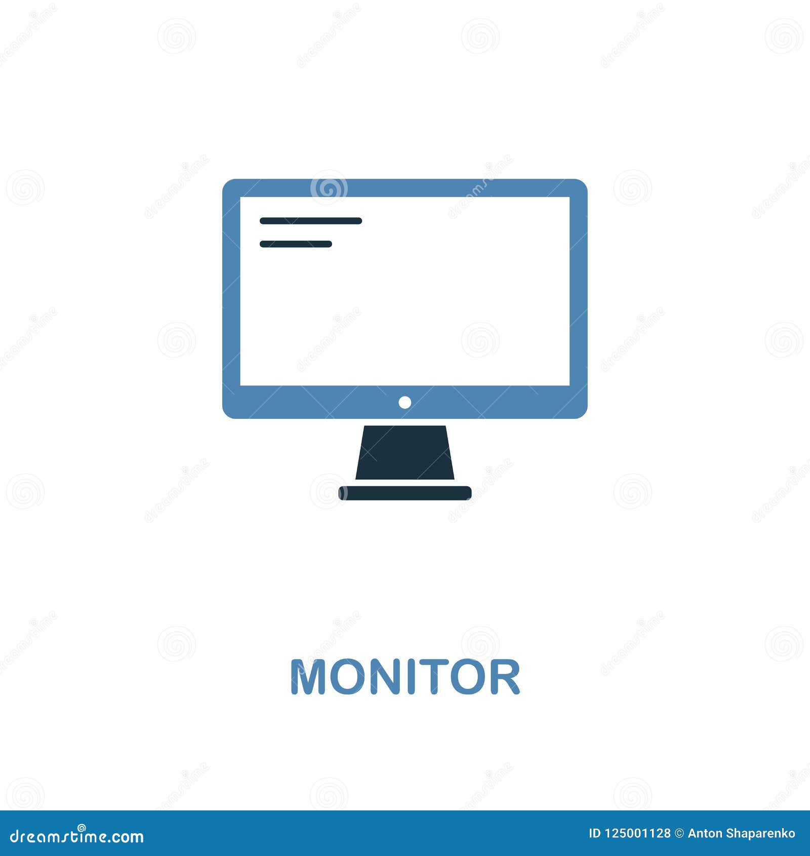 Monitor Icon in Two Colors. Simple Element Symbol. Monitor Icon Design ...